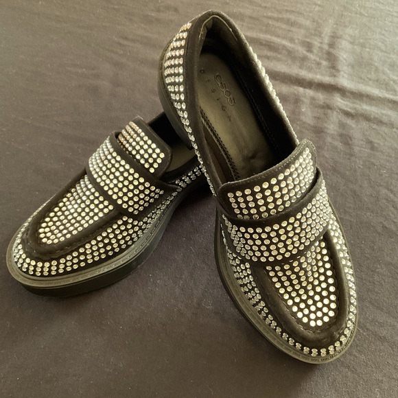 ASOS | Shoes | Asos Design Million Chunky Embellished Loafers Sz Us4 ...